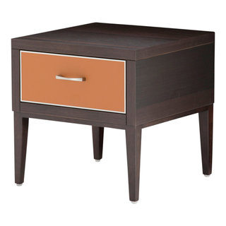 21 Cosmopolitan End Table, Diablo Orange/Umber Brown - Transitional ...