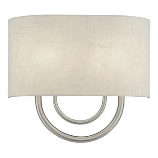 Stratton 2 Light Wall Sconce, Brushed Nickel - Transitional - Wall ...