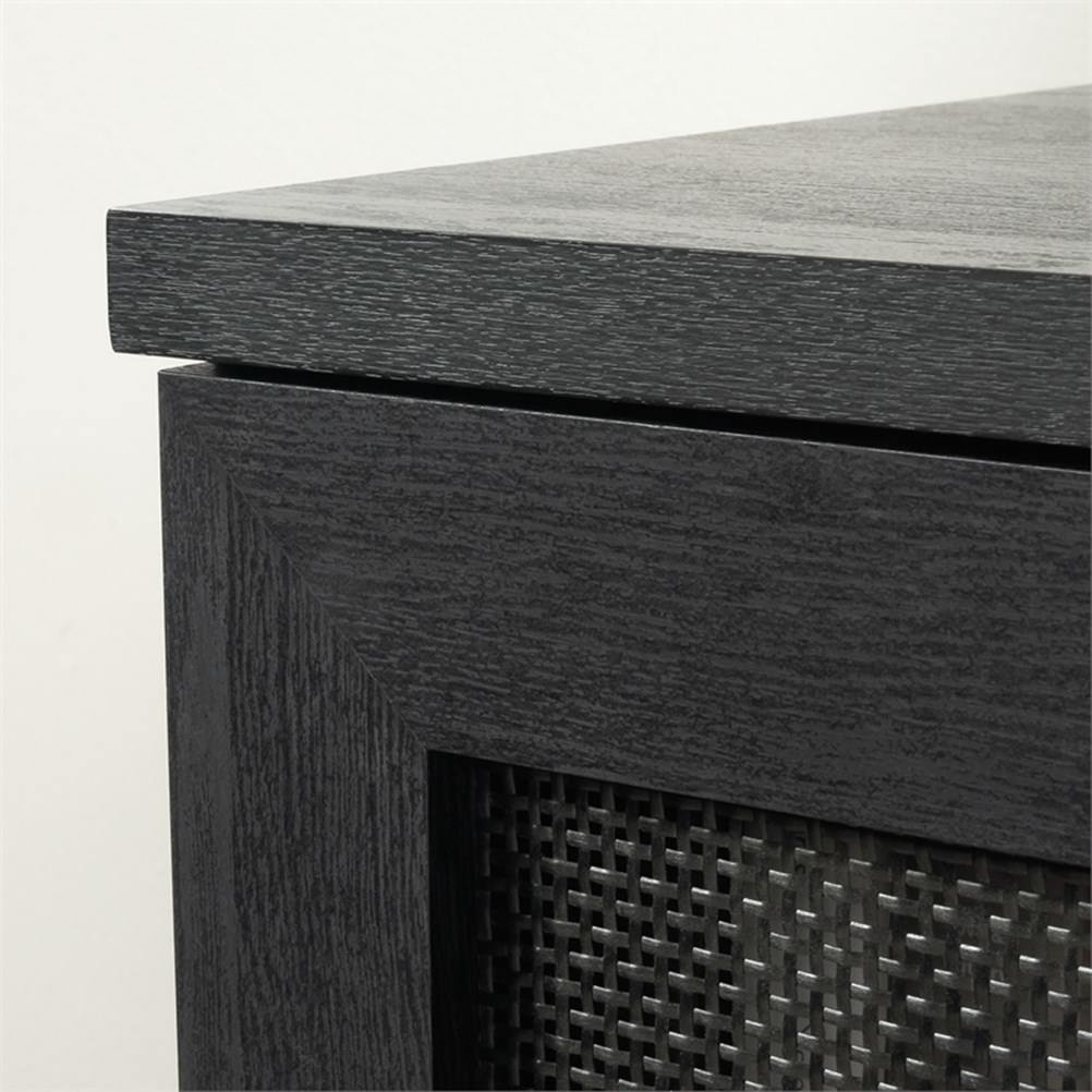 Pemberly Row Contemporary Engineered Wood Library Base in Raven Oak ...