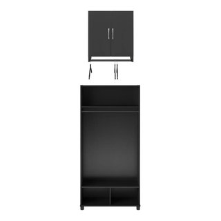 Home Square 2-Piece Set with 36" Wide Mudroom Cabinet and 2-Door Wall ...