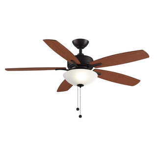 Aire Deluxe 2 Light 52" Outdoor Fan, Dark Bronze With Cherry ...