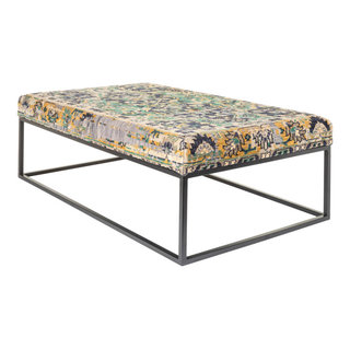 Ergani 18"H x 50"W x 30"D Bench - Mediterranean - Upholstered Benches ...