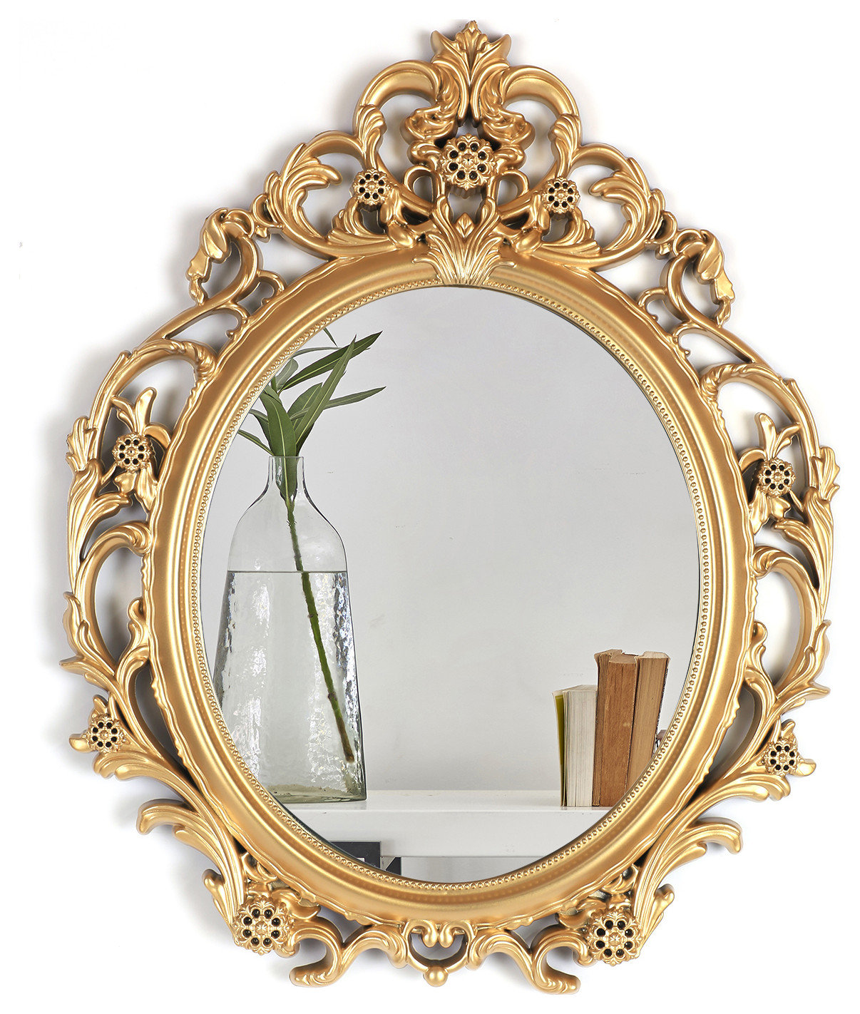 24"x20" Oval Gold Wall Mirror - Victorian - Bathroom Mirrors - by ...
