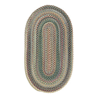 Sherwood Braided Oval Rug, Light Blue, 2'x3' - Contemporary - Area Rugs ...