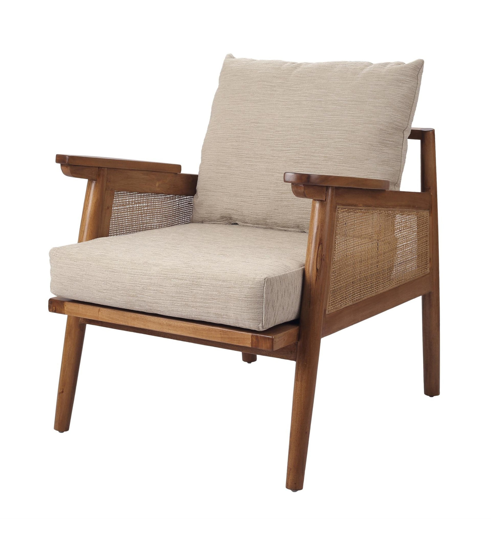 Teramo Rattan Accent Chair, Mid Brown - Tropical - Armchairs And Accent ...