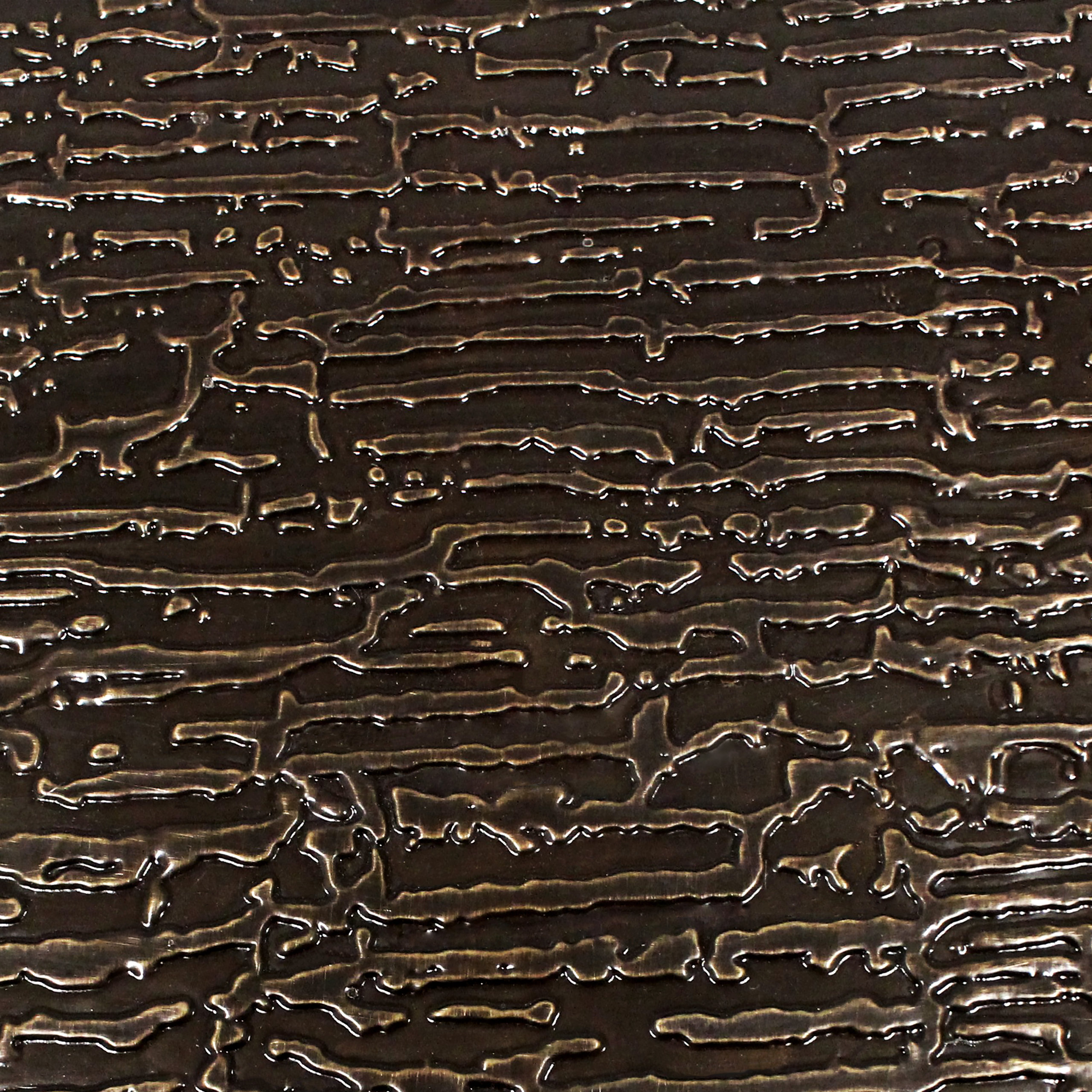 Landon Cocktail Table in Contemporary Stamped Brass Cladding on Solid ...