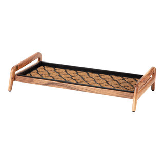 Double-Tier Stand, 3-Pair Rubber Boot Tray - Midcentury - Shoe Storage ...