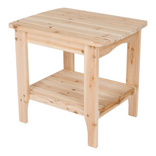 Rectangular Side Table, Large - Rustic - Outdoor Side Tables - by Shine ...
