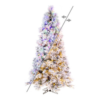 5.5'x36" Flocked Atka 3Mm LED 550CC - Contemporary - Christmas Trees ...