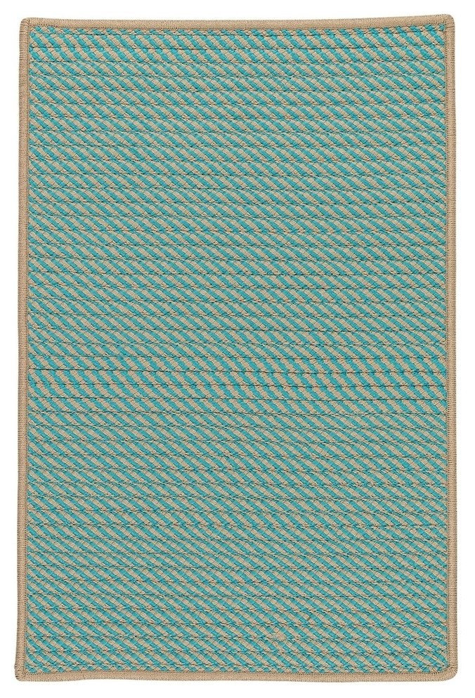 Colonial Mills Point Prim IM03 Teal Indoor/Outdoor Area Rug, Square 4 ...