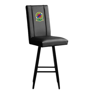 Houston Rockets Commemorative Swivel Bar Stool With Black Vinyl ...