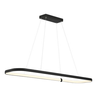 Access Lighting Ravello 1-Light 48" LED Pendant, Black/Clear, 50948LEDD ...