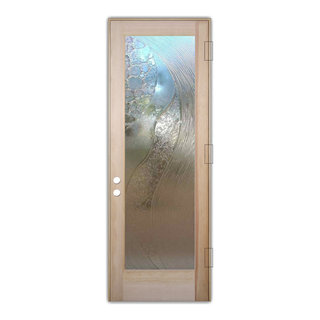 Front Doors - High Tide - Cast Glass CGI 033 Exterior Frosted Glass ...