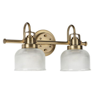 Archie Collection 2-Light Bath and Vanity, Vintage Brass - Transitional ...