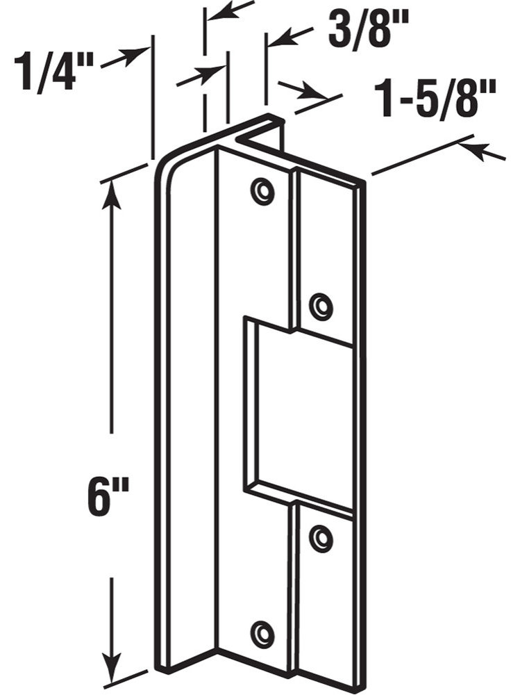 Gold Anodized Latch Bolt Guard Plate - Traditional - Door Hardware - by ...