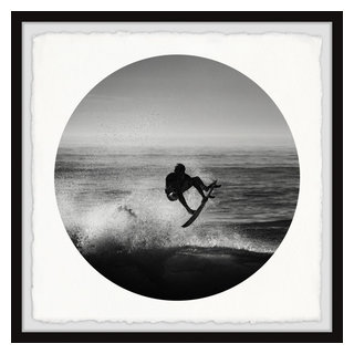 "Airborne Surfer" Framed Painting Print, 32x32 - Beach Style - Prints ...