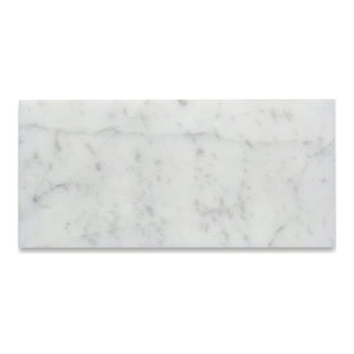 4x8 Carrara White Italian Marble Wall Floor Tile Honed Bianco Venato ...
