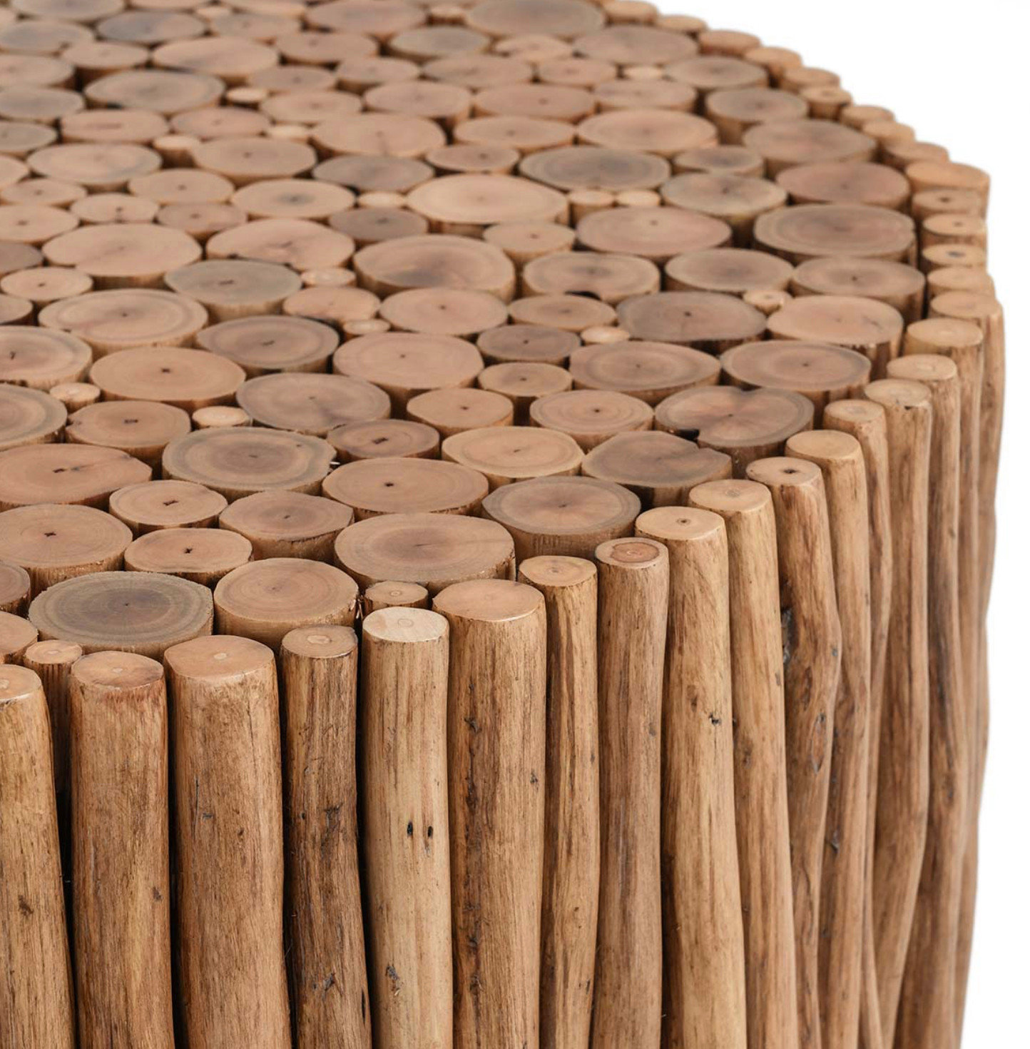 Round Natural Wood Twig Table - Rustic - Coffee Tables - by Design Mix ...