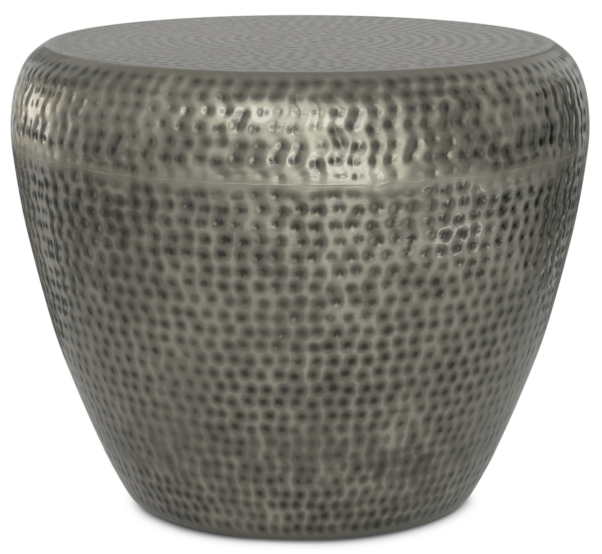 Preston Metal Side Table, Antique Silver - Industrial - Side Tables And ...