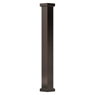 6" x 8' Endura-Aluminum Empire Style Column, Square Shaft, Textured ...