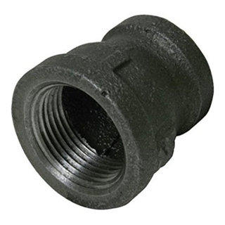 Black Malleable Iron Reducing Coupling, 0.5"x0.75" - Transitional ...