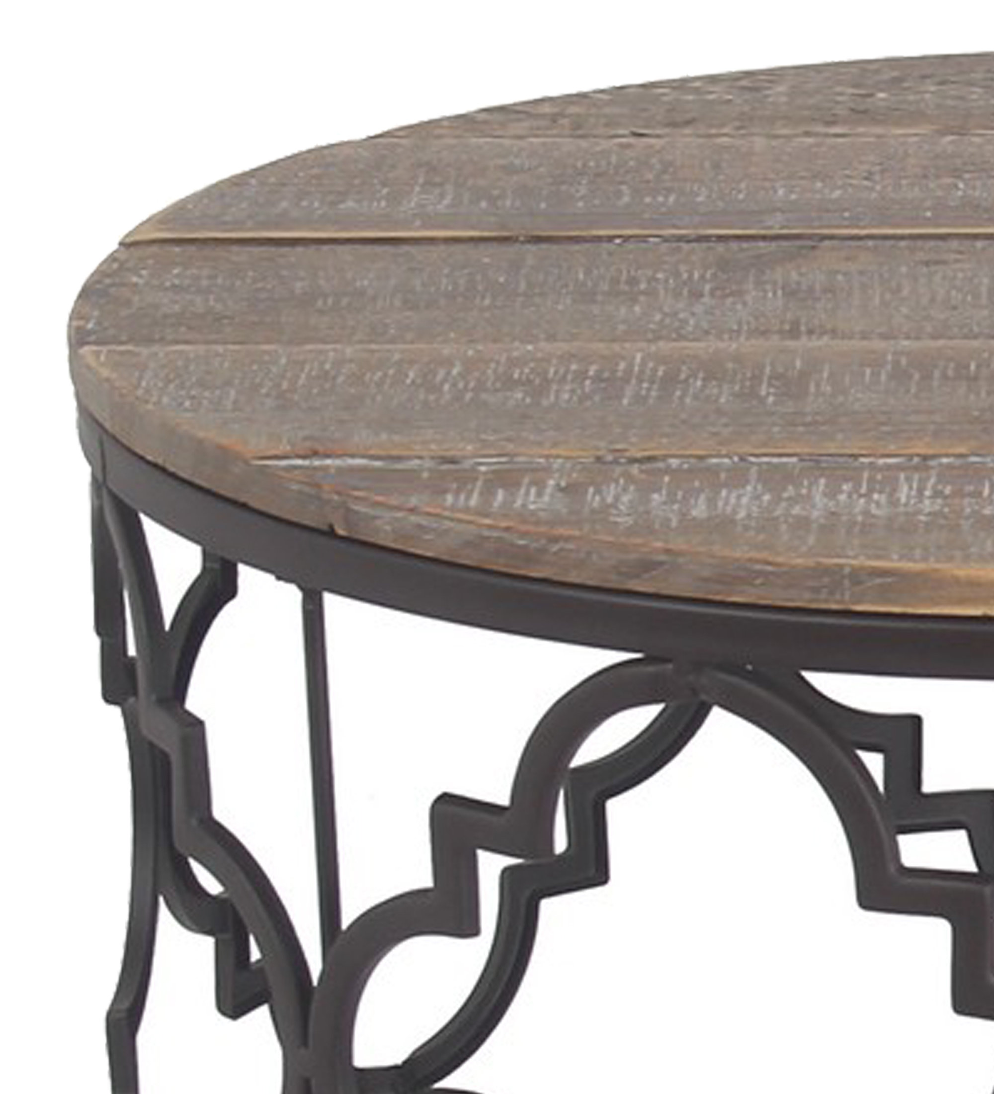 Benzara BM239501 Metal Accent Stand With Wooden Top, 2-Piece Set, Gray ...