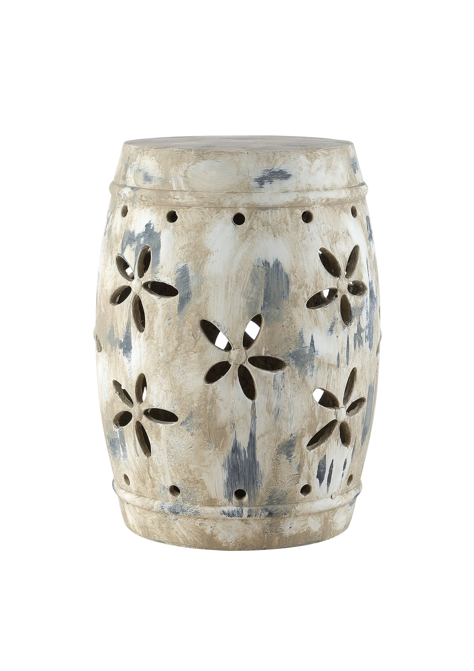 Safavieh Ilia Garden Stool, Antiqued Cream, #N/A - Farmhouse - Accent ...
