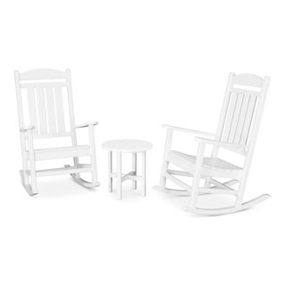 Polywood Presidential 3-Piece Rocker Set - Beach Style - Outdoor Lounge ...
