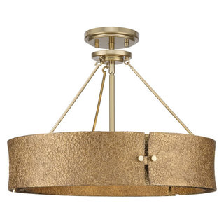 Lusail Collection 4-Light Soft Gold Luxe Industrial Pendant ...