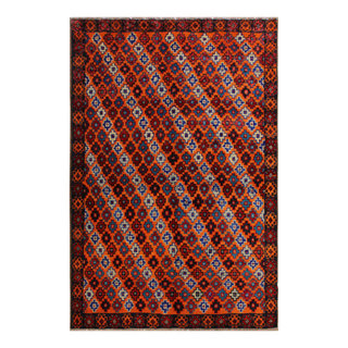 Modern Balochi Altagrac Wool Rug-5'1'' x 6'8'', 5'1'' x 6'8 ...