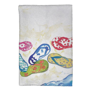 Six Flip Flops Kitchen Towel - Two Sets of Two (4 Total), 16 inches x ...