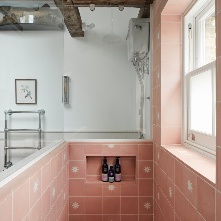 75 Beautiful Bathroom with Pink Tile Ideas & Designs - December 2025 ...