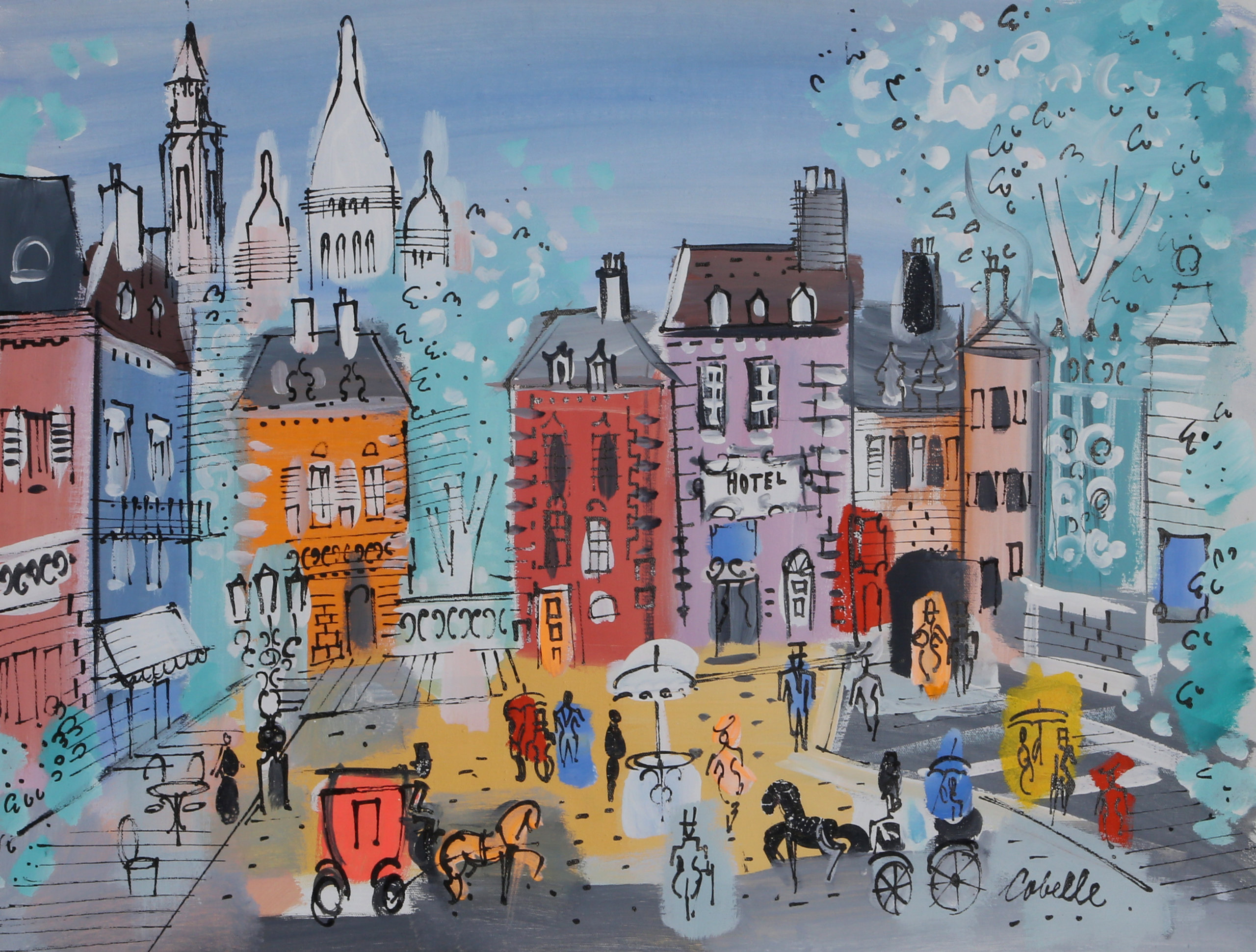 Black Horse 1948, Charles Cobelle, 20x24 - Contemporary - Paintings ...