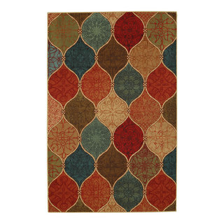 Riza Tile Fret Multi Rug, 7'6"x10' - Contemporary - Area Rugs - by ...
