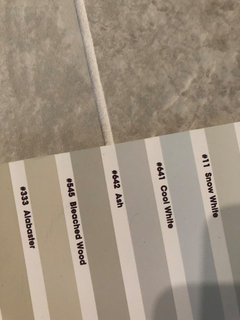 Ash or arctic white custom grout?