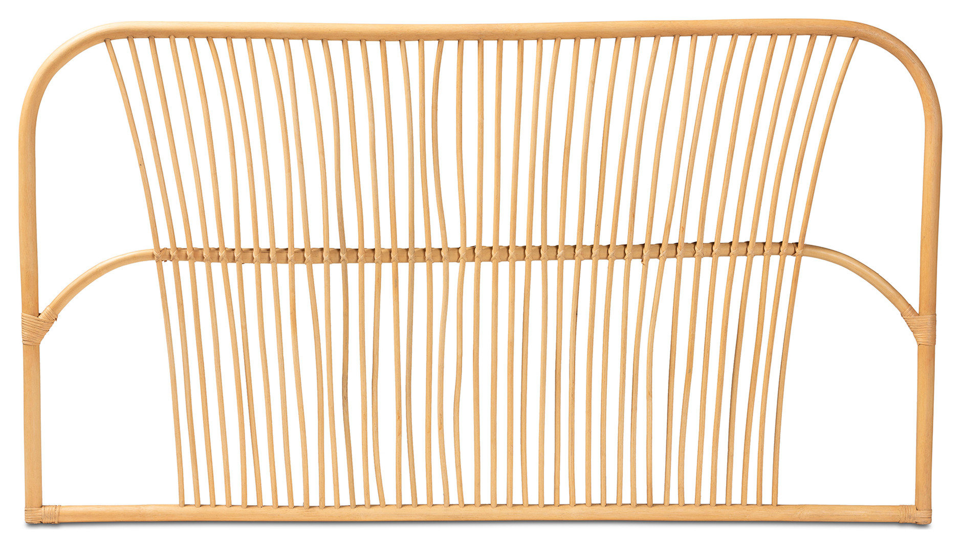 Farrin Natural Rattan Headboard, Queen, Wall Mount - Tropical ...