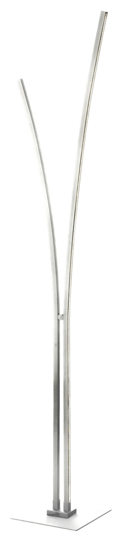 34W Floor Lamp, Silver with White Acrylic Diffuser - Modern - Floor ...