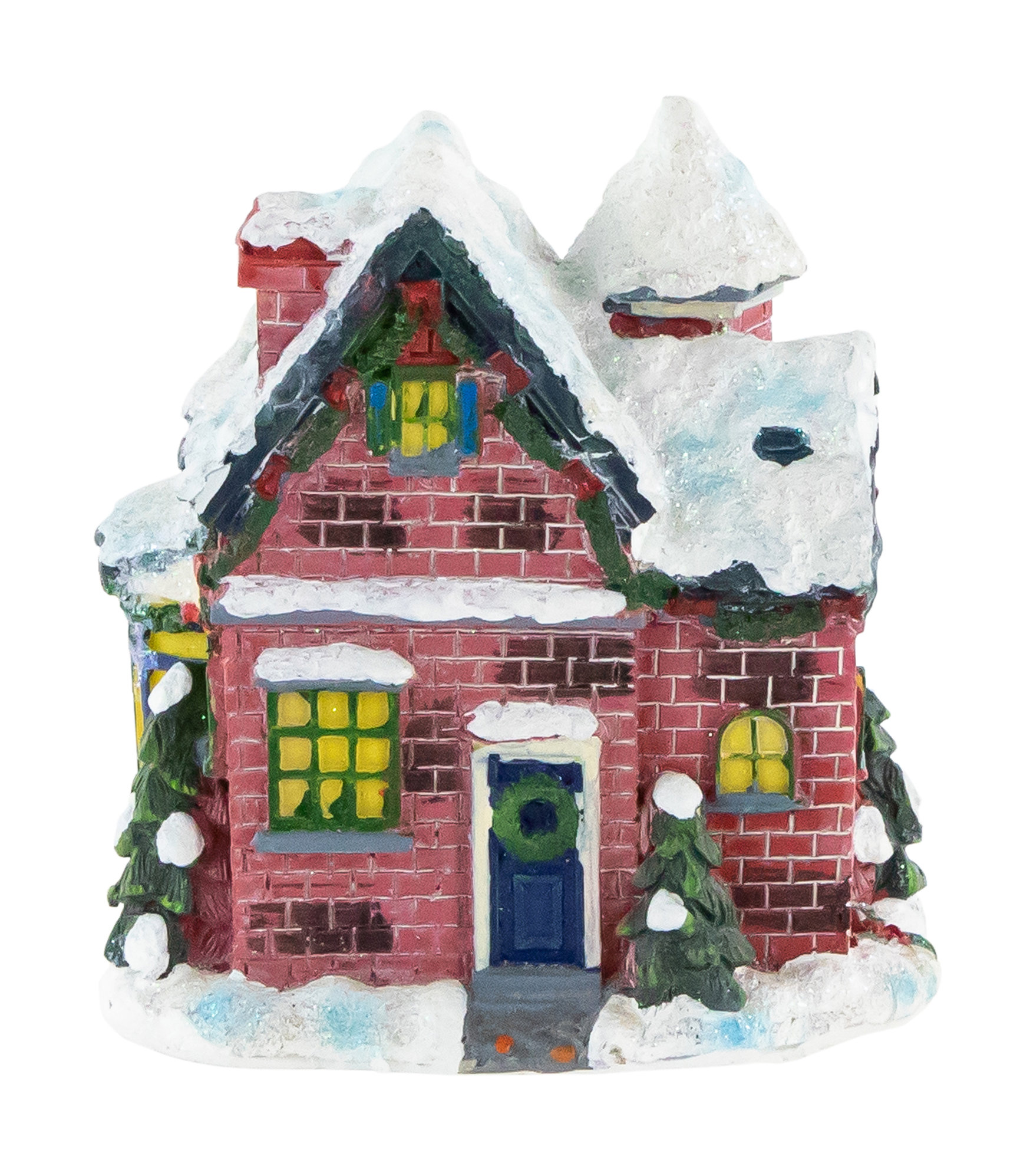 4" Snowy Christmas Diner Village Building - Modern - Holiday Accents ...