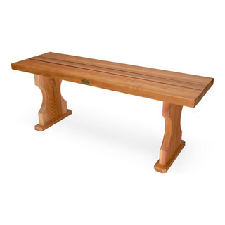 Backless Bench, 4-Ft Bench - Transitional - Outdoor Benches - by All ...