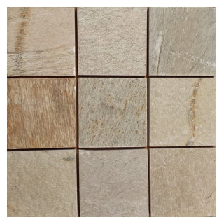 Amber Gold Slate Tiles, Natural Cleft Face, Gauged Back Finish, 24"x24 ...
