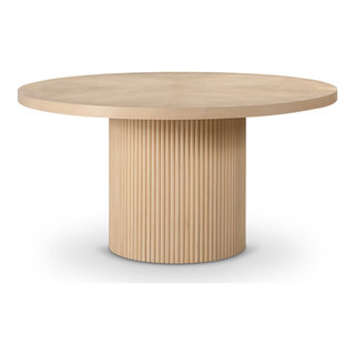 Belinda Beech Wood Dining Table, 59"Wx59"Dx30"H - Transitional - Dining ...