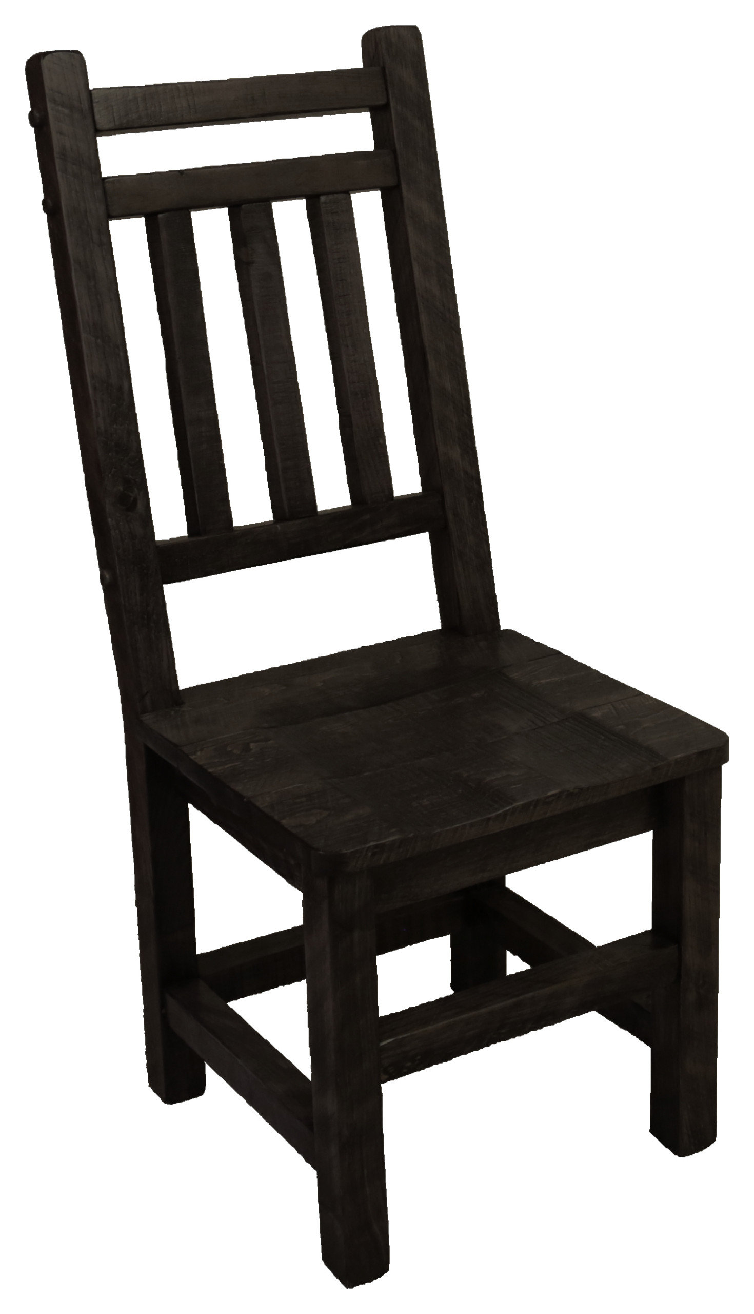 Barnwood Style Timber Peg Dining Room Chair with Double Top Rail, Set ...