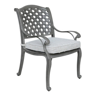 Stinson Indoor/Outdoor Dining Arm Chair With Cushion - Traditional ...