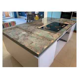 Tropical Island fitted with Blue Amazonite Quartzite - Tropical ...