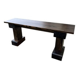 Dark Walnut Wyoming Bench, 36 Inches - Rustic - Outdoor Benches - by ...