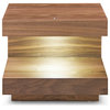 Modrest Esso Contemporary Walnut End Table - Transitional - Side Tables ...