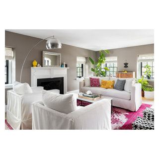 Family Friendly Reno in Wynnewood - Eclectic - Living Room ...