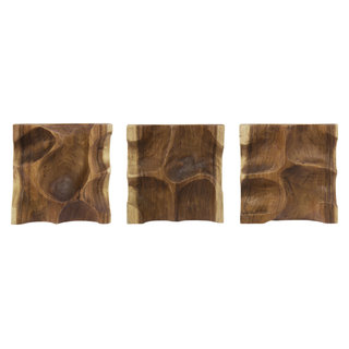 Sable Natural Nc Dead Matt Suar Wood Wall Art, 9.8X9.8 - Rustic - Wall ...