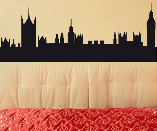 London Skyline Vinyl Wall Decal or Car Sticker SS015EY, 48 in ...