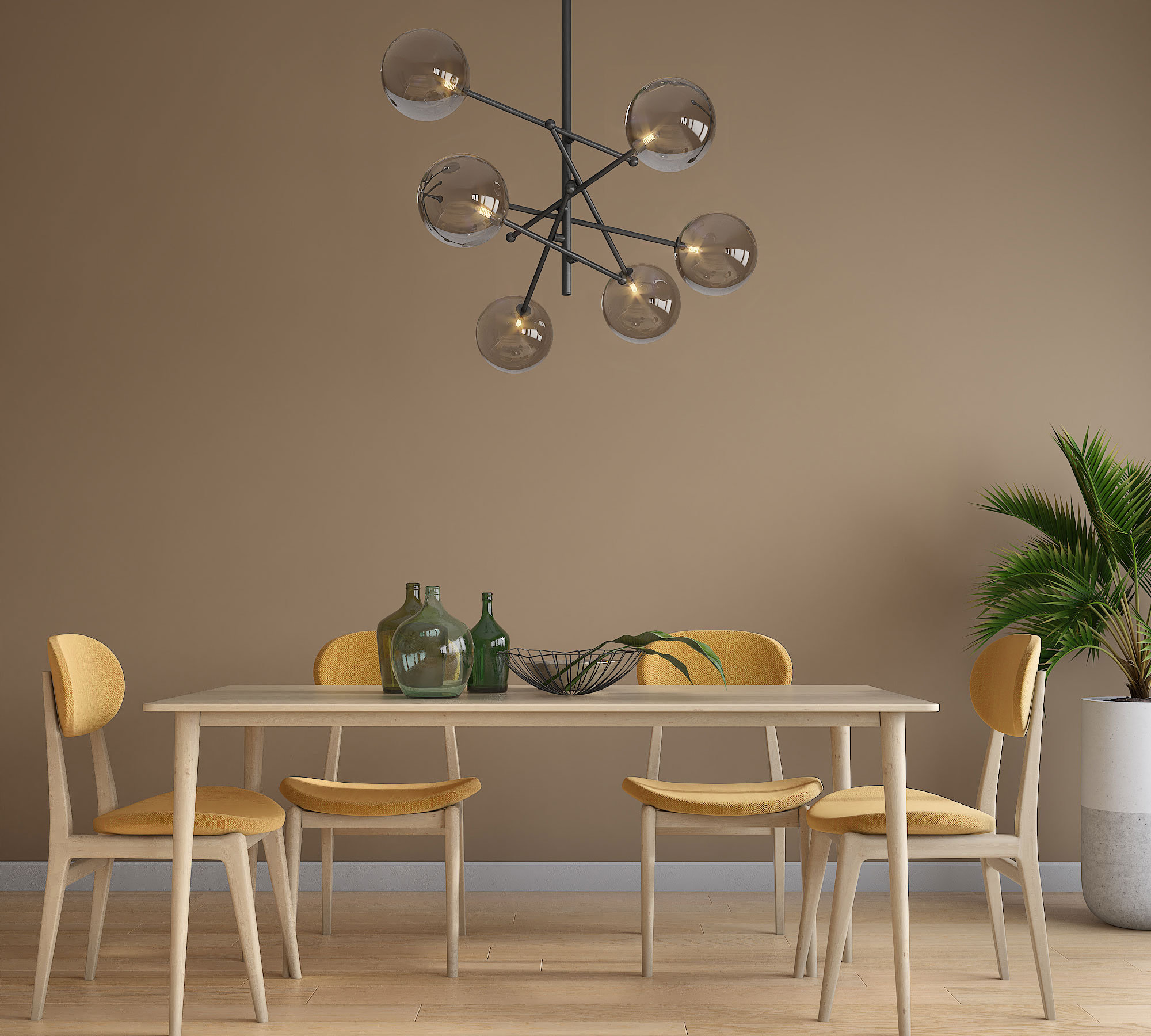 Apollo Gray Chandelier - Midcentury - Chandeliers - by Gild | Houzz